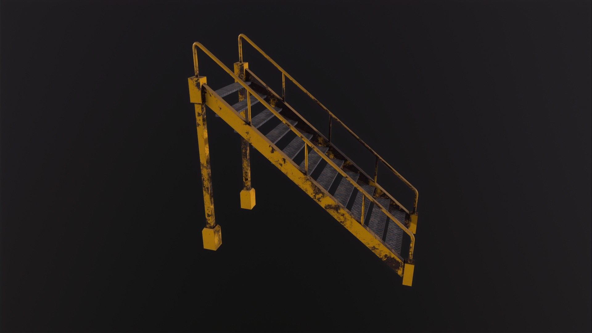 Industrial Stairs 3D Model - TurboSquid 2135082