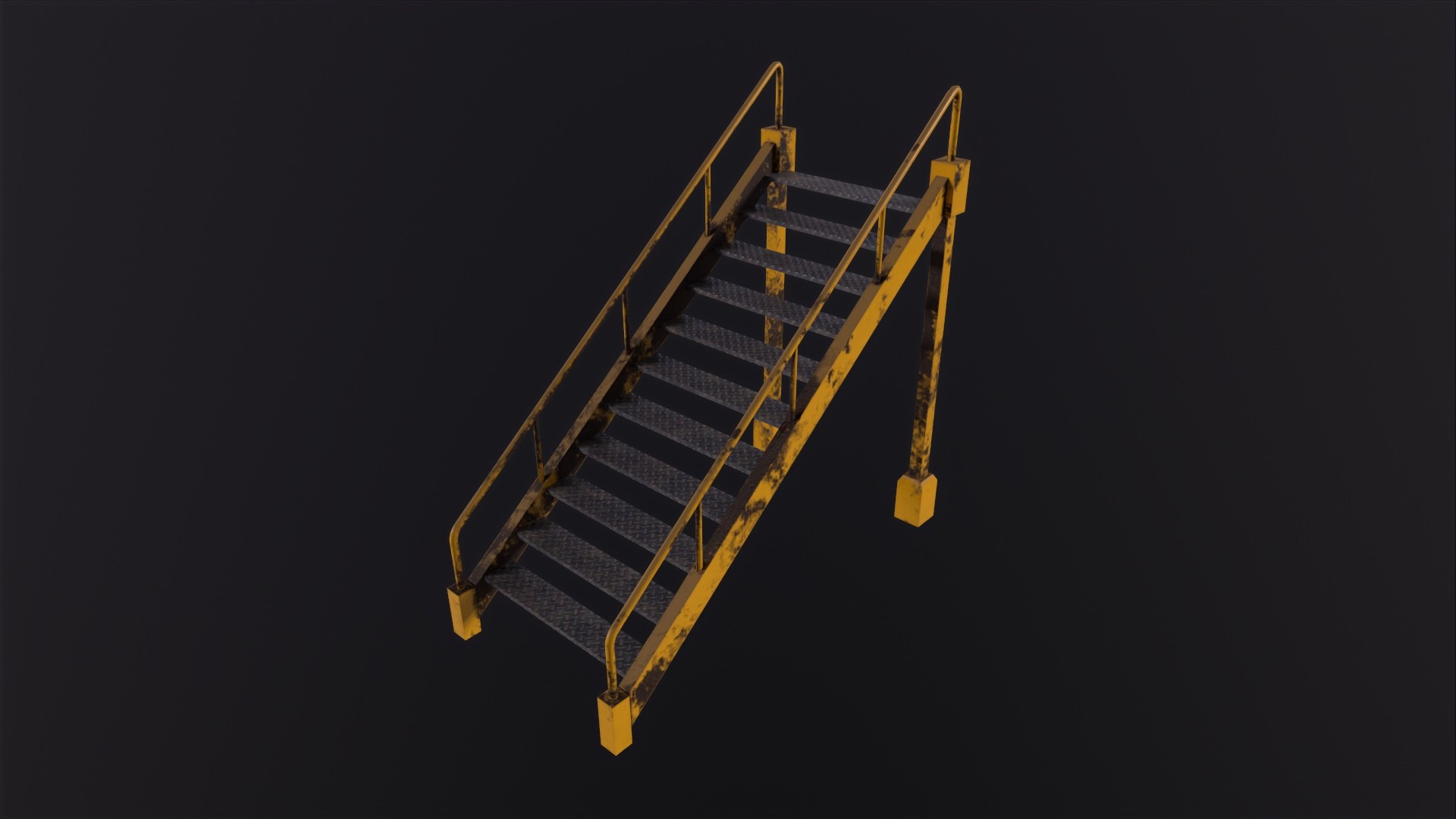 Industrial Stairs 3D Model - TurboSquid 2135082