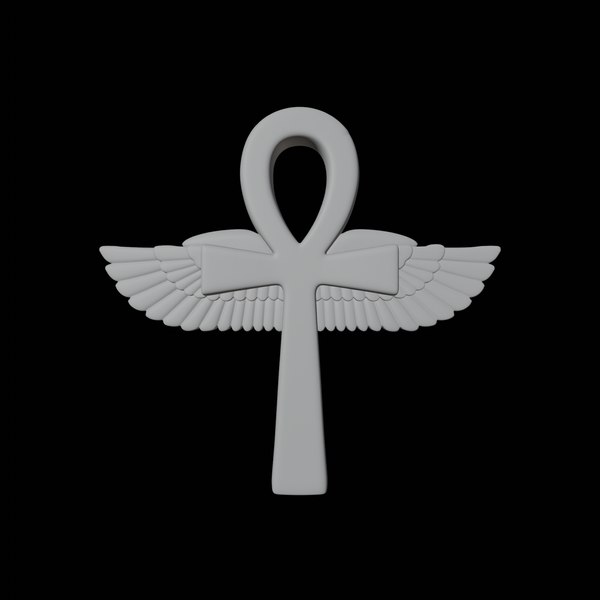 modelo 3d Modelo de impresión 3D del Ankh alado, símbolo antiguo ...