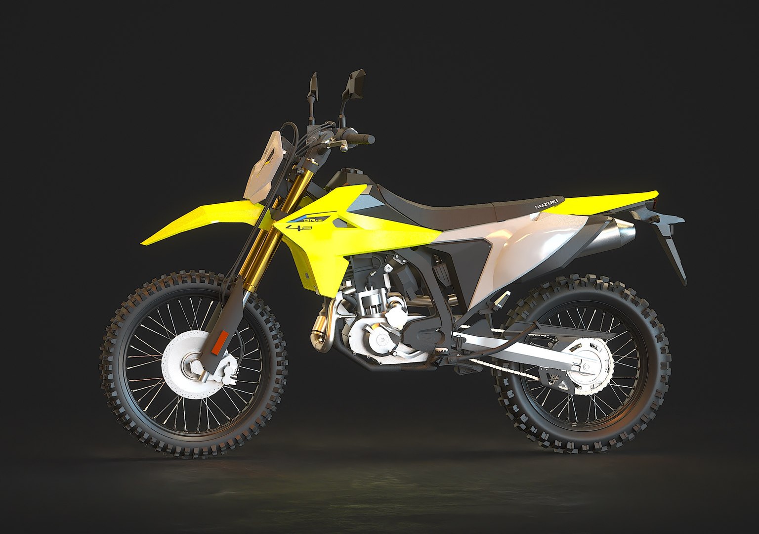 Base Model Suzuki DRZ 4S 2025 3D Model - TurboSquid 2431287