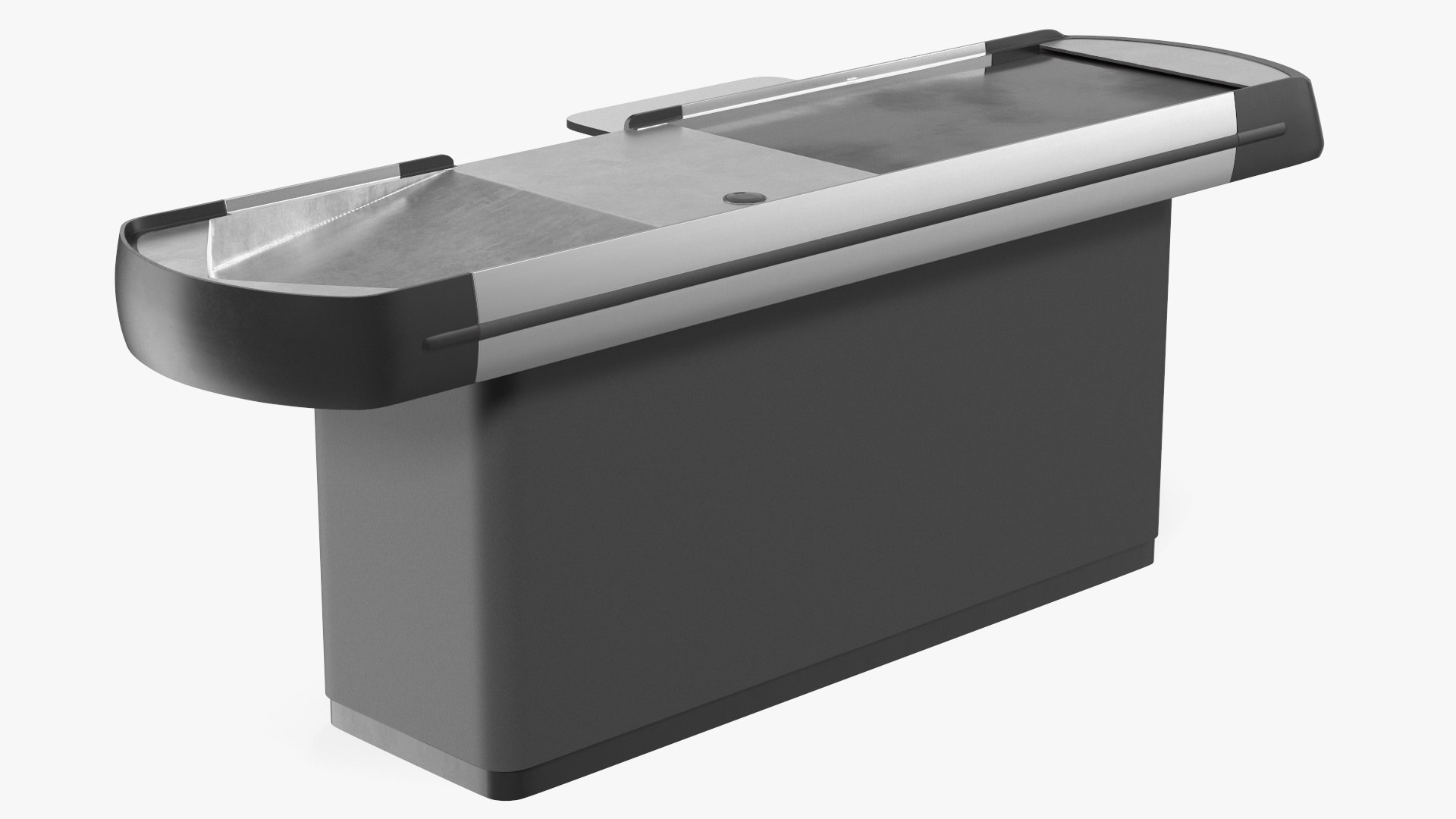 Ergonomic Small Checkout Counter Grey Rigged model - TurboSquid 2180383