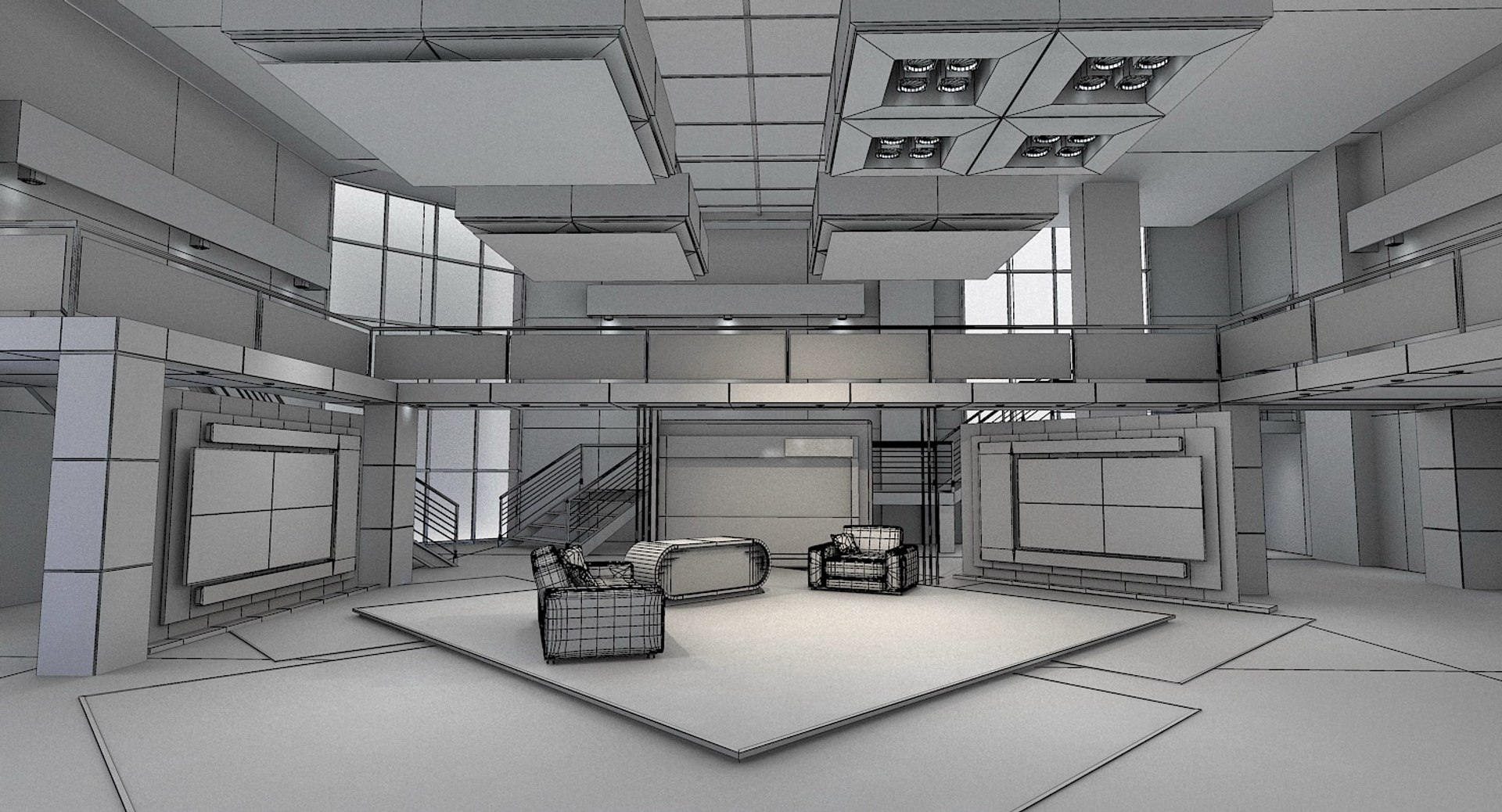 Virtual set studio 3D model - TurboSquid 1470440