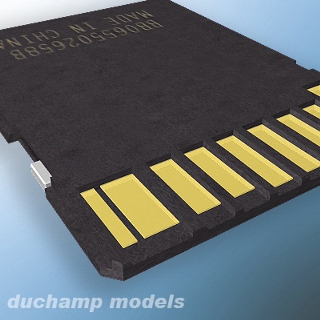 secure sd card 3d model