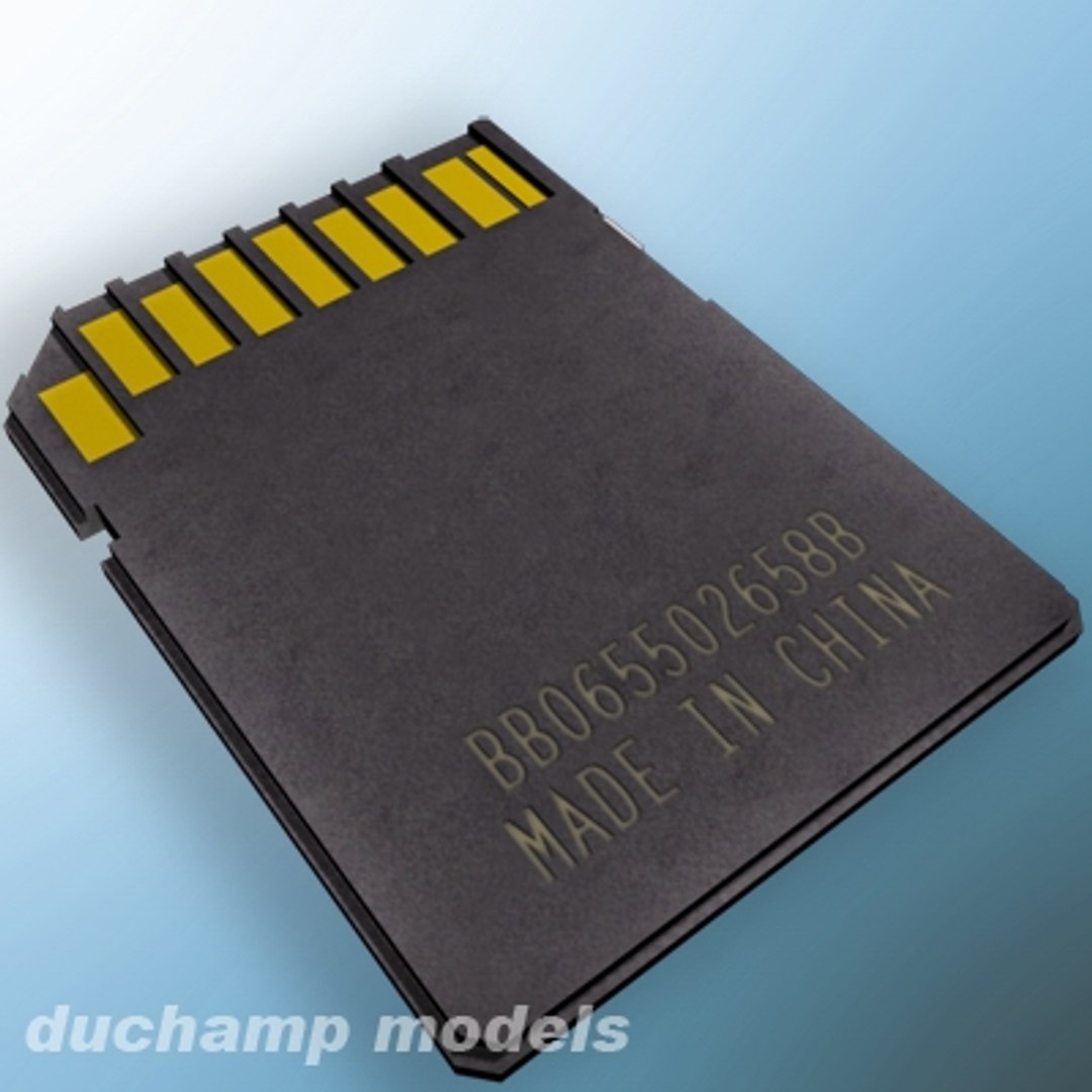 secure sd card 3d model