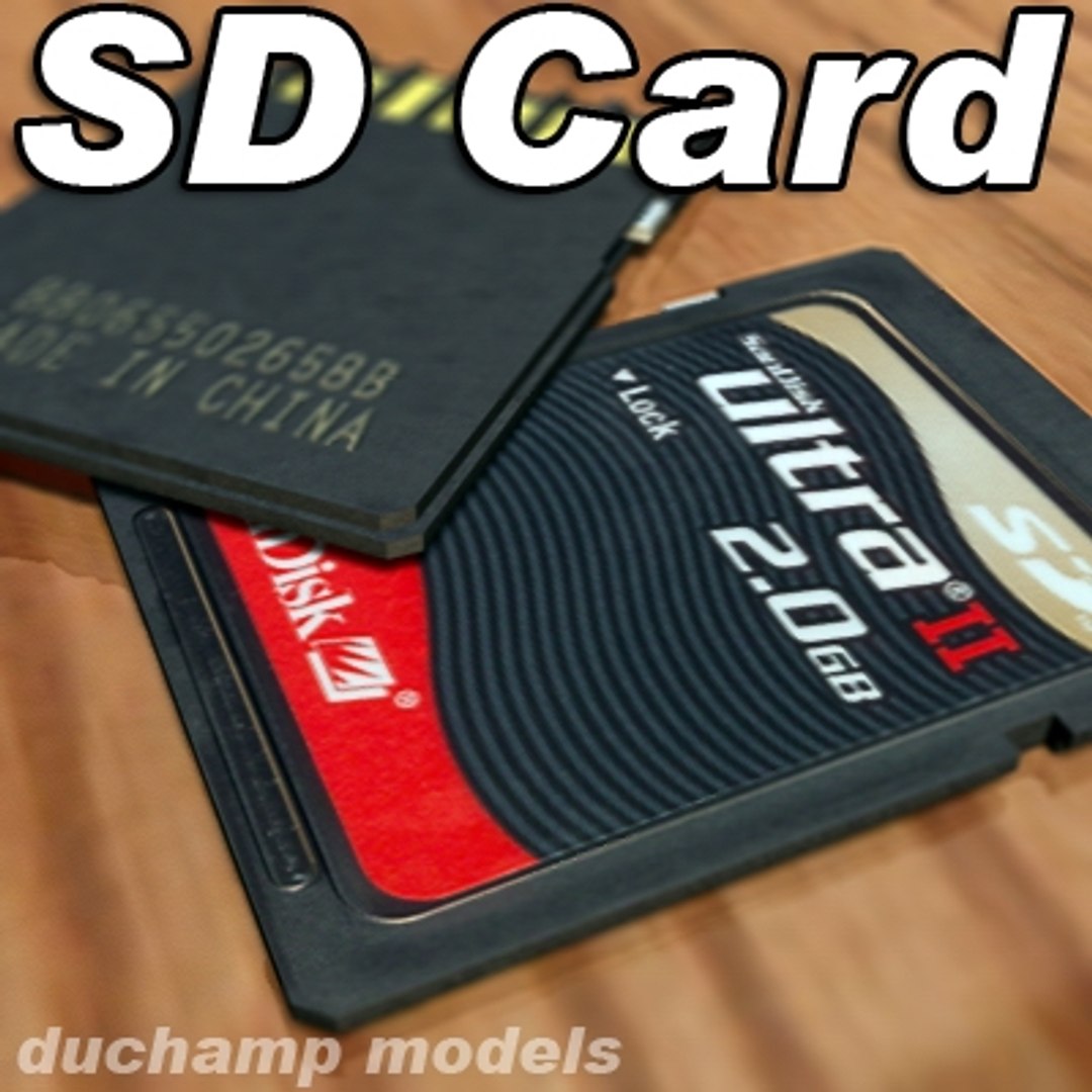 secure sd card 3d model