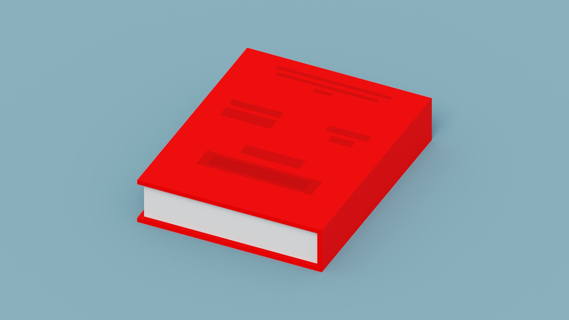 3D Voxel Red Book - TurboSquid 1978848