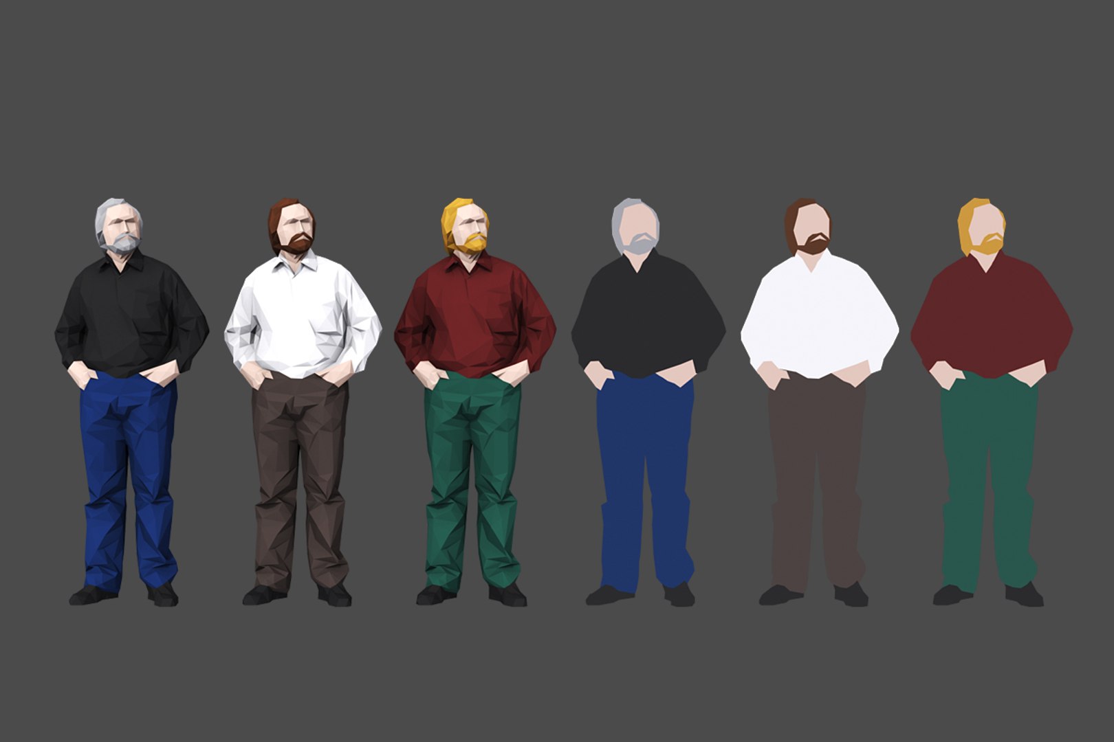 Colored People 4 3D Model - TurboSquid 1155261