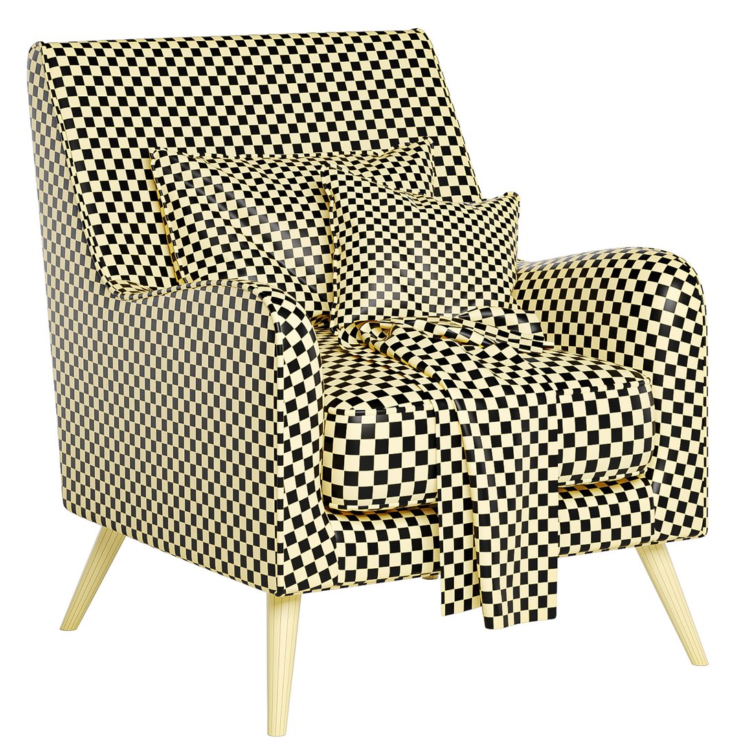3D Book Nook Arm Chair Model - TurboSquid 2286887