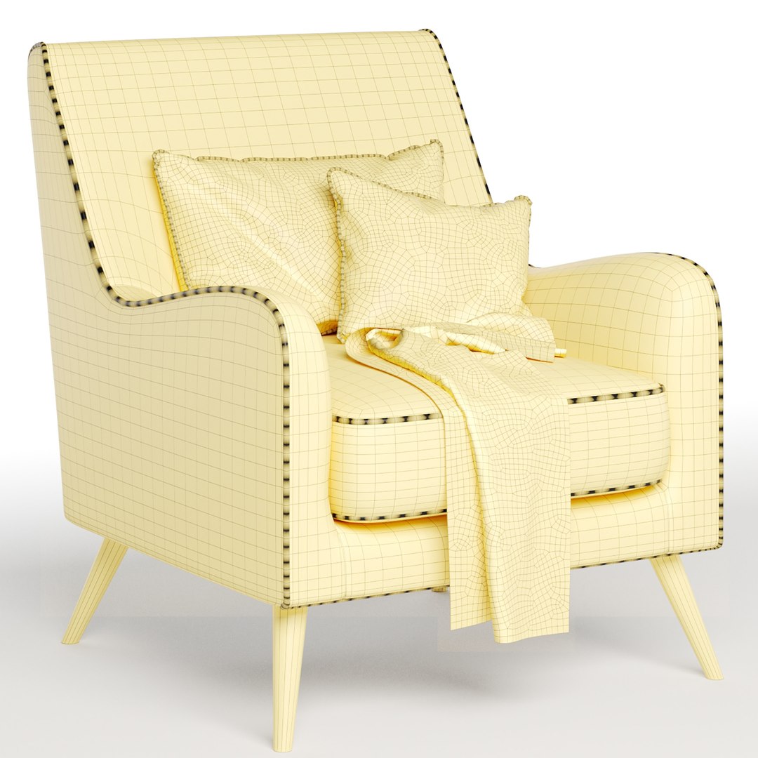 3D Book Nook Arm Chair Model - TurboSquid 2286887