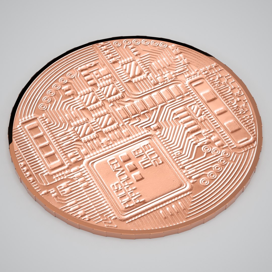 Copper Crypto Coin 3D - TurboSquid 2385004