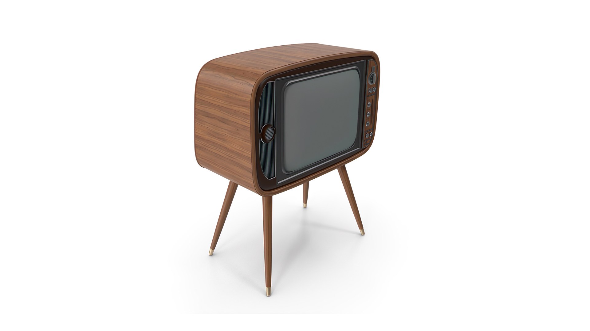 3D Retro TV Cabinet - TurboSquid 2081642