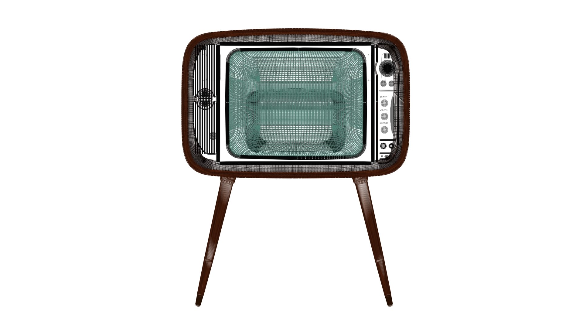 3D Retro TV Cabinet - TurboSquid 2081642