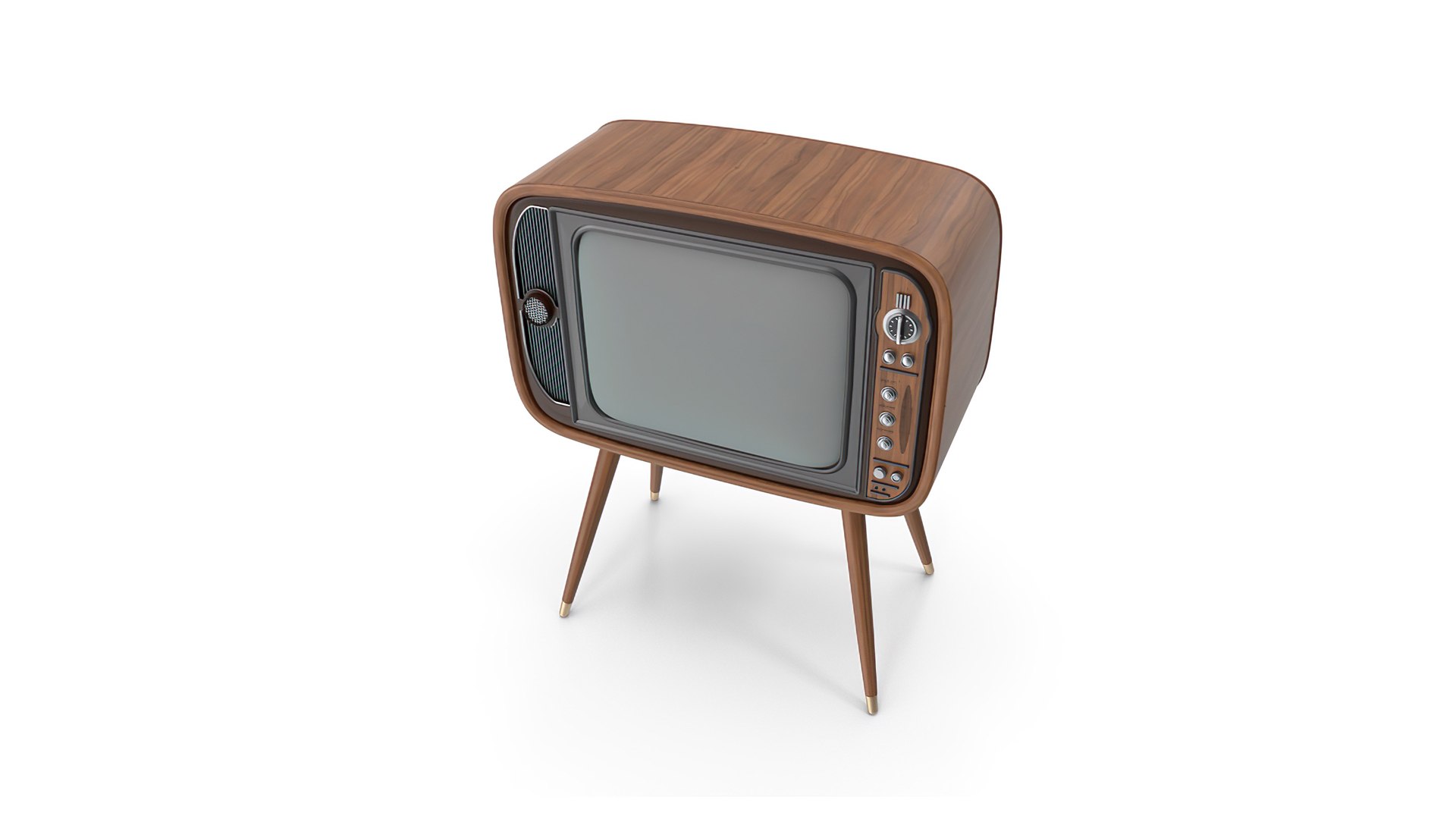 3D Retro TV Cabinet - TurboSquid 2081642