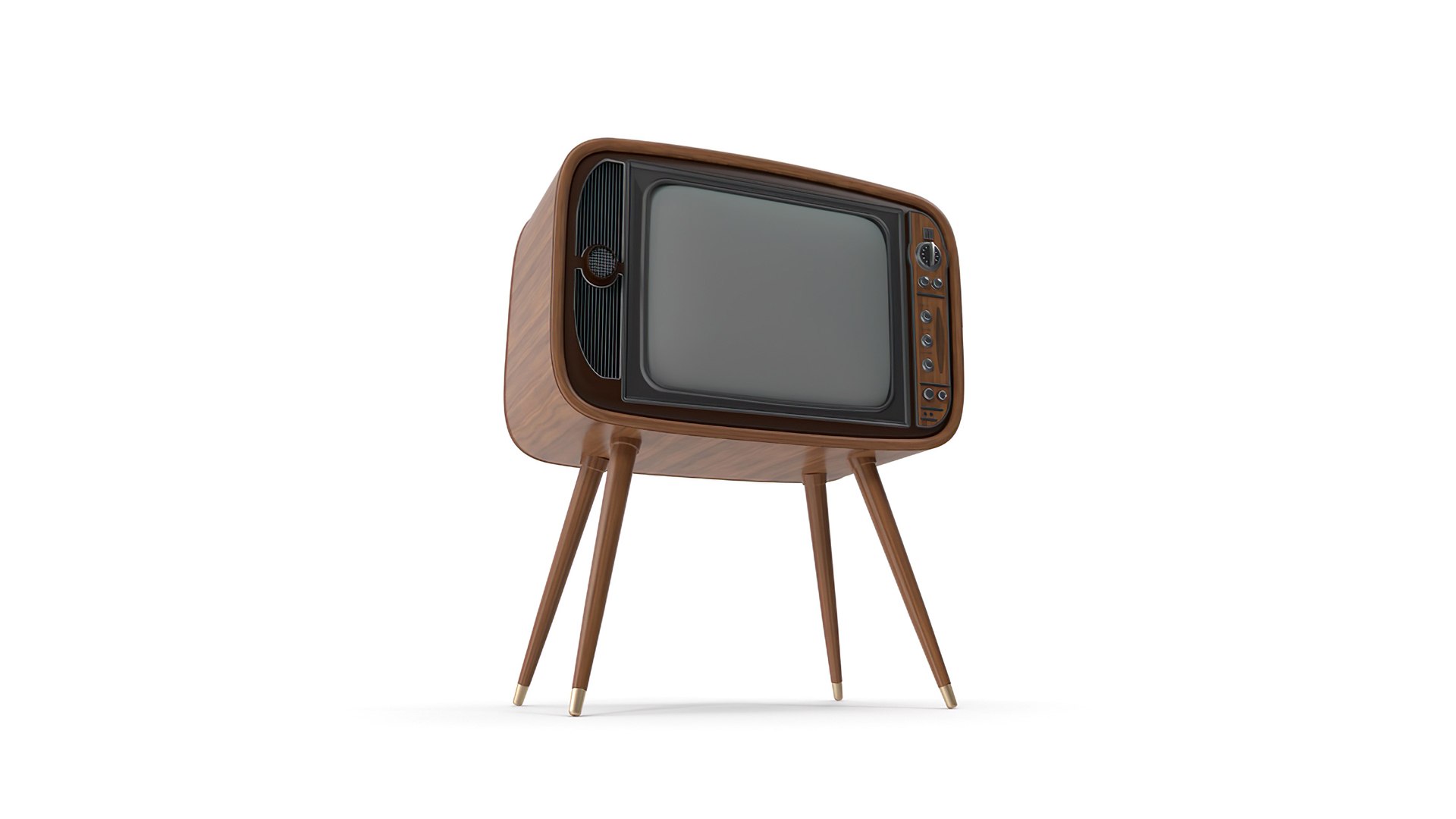 3D Retro TV Cabinet - TurboSquid 2081642