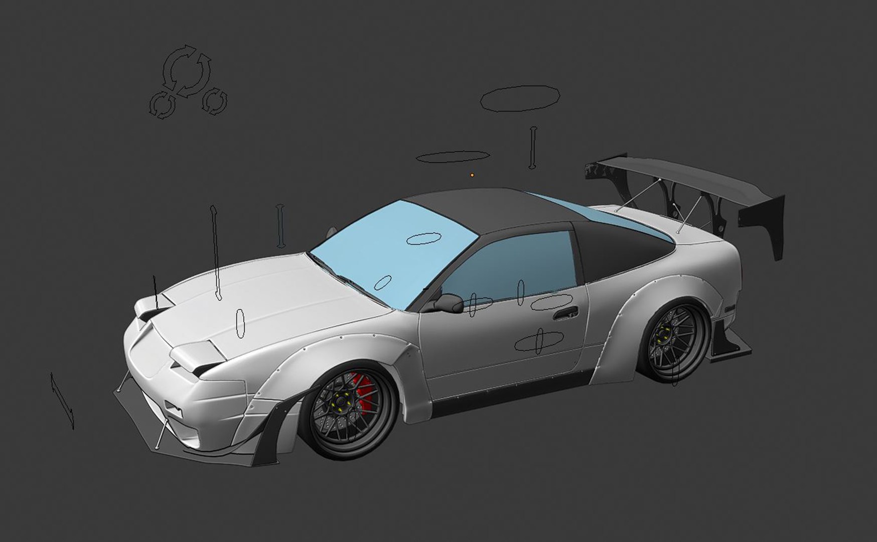 3D Nissan 240sx Widebody Model - TurboSquid 1653652