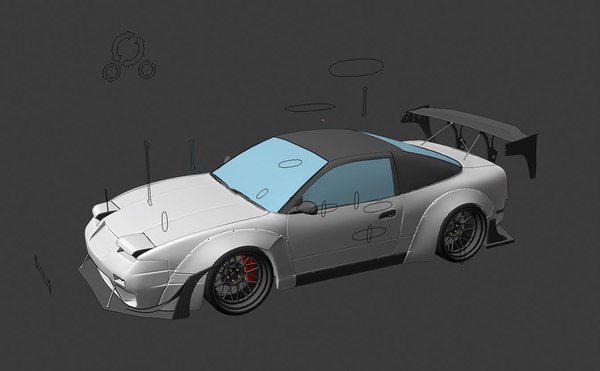 3D nissan 240sx widebody model - TurboSquid 1653652