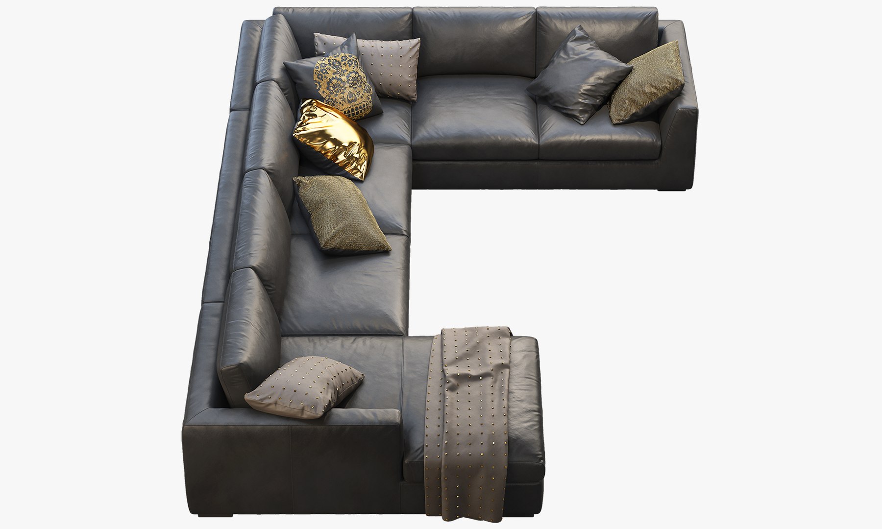 3D Modena Taper Arm U-sofa - TurboSquid 1587045