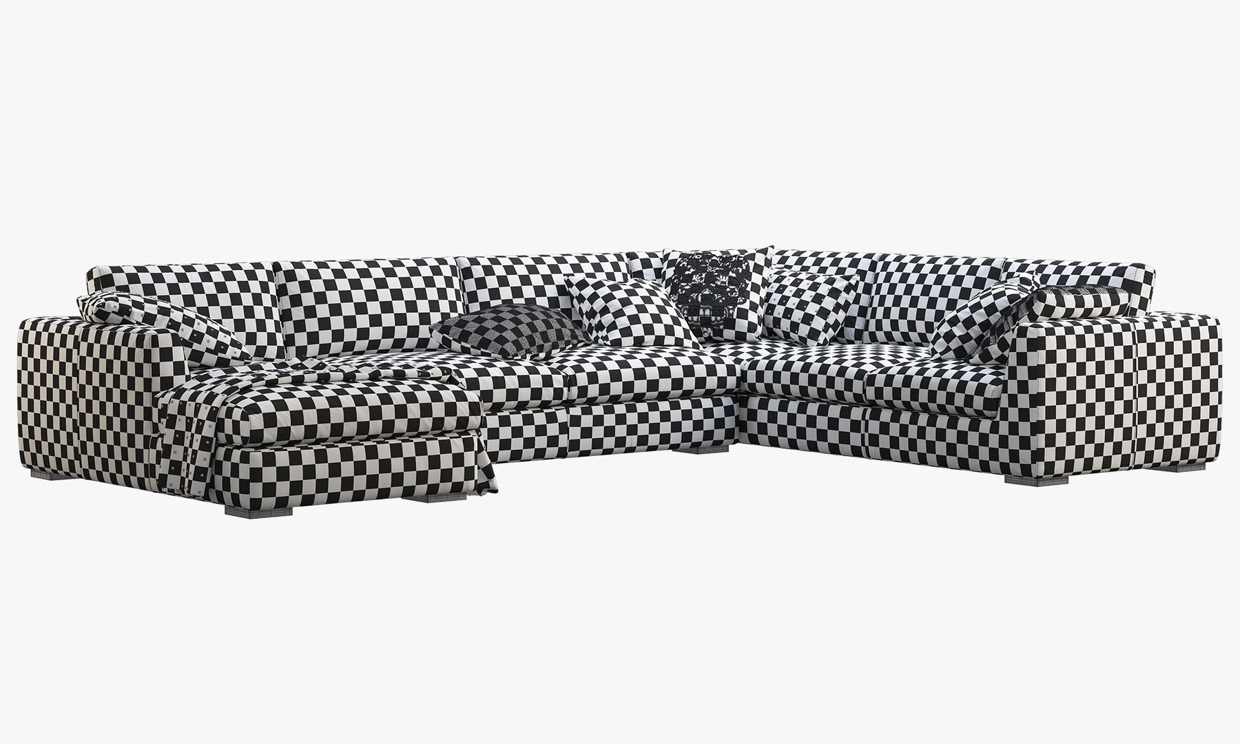 3D Modena Taper Arm U-sofa - TurboSquid 1587045