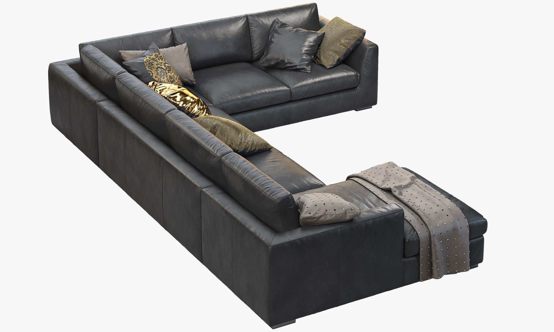 3D Modena Taper Arm U-sofa - TurboSquid 1587045