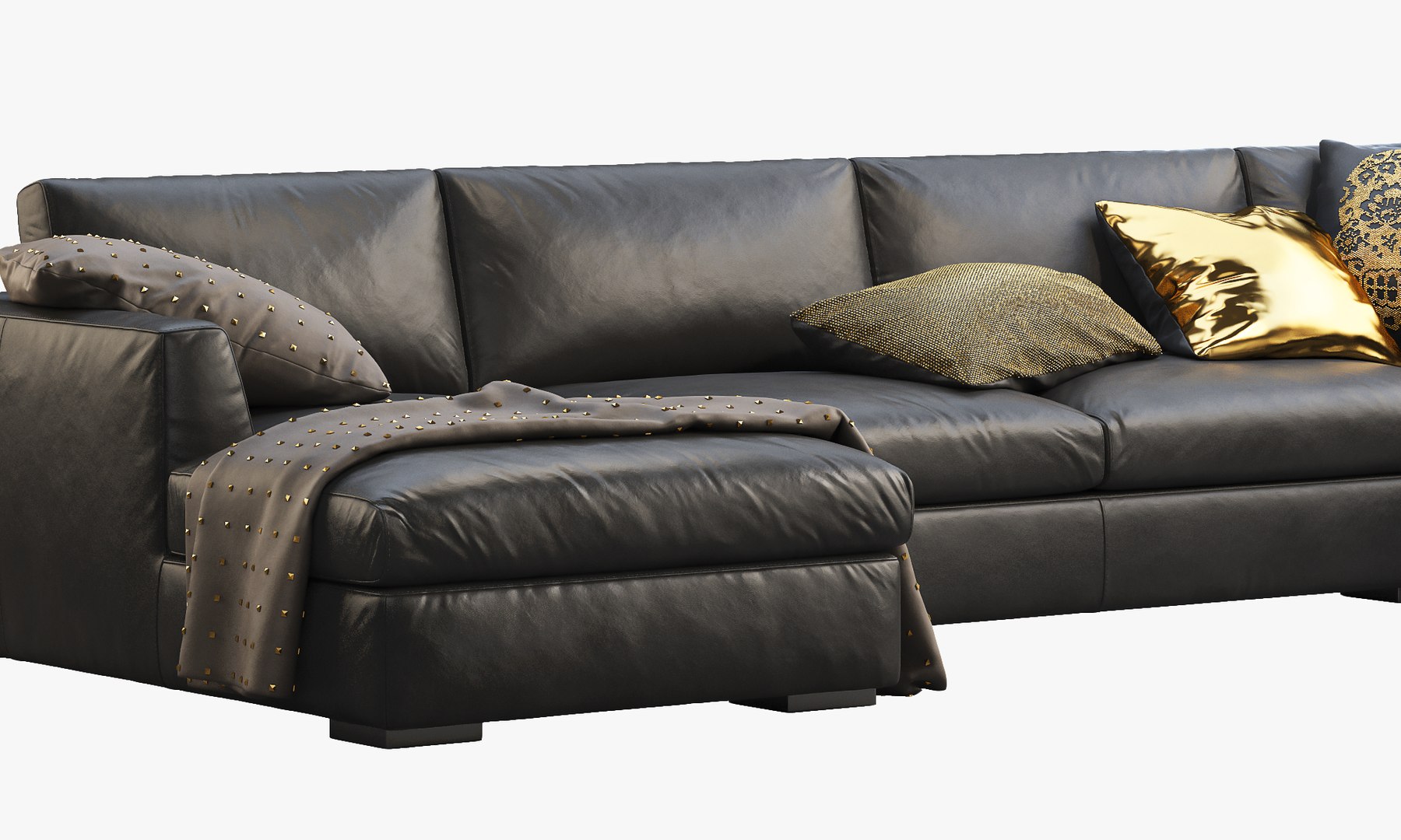 3D Modena Taper Arm U-sofa - TurboSquid 1587045