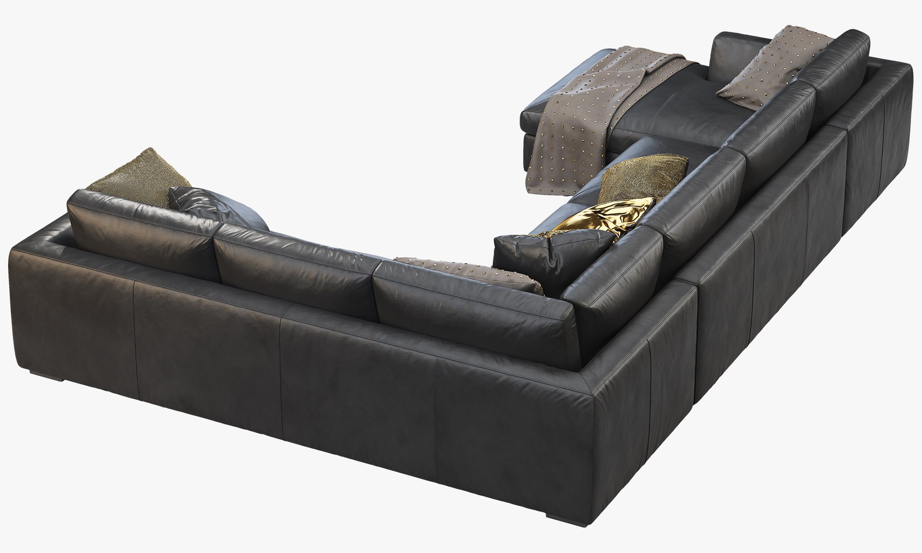 3D modena taper arm u-sofa - TurboSquid 1587045