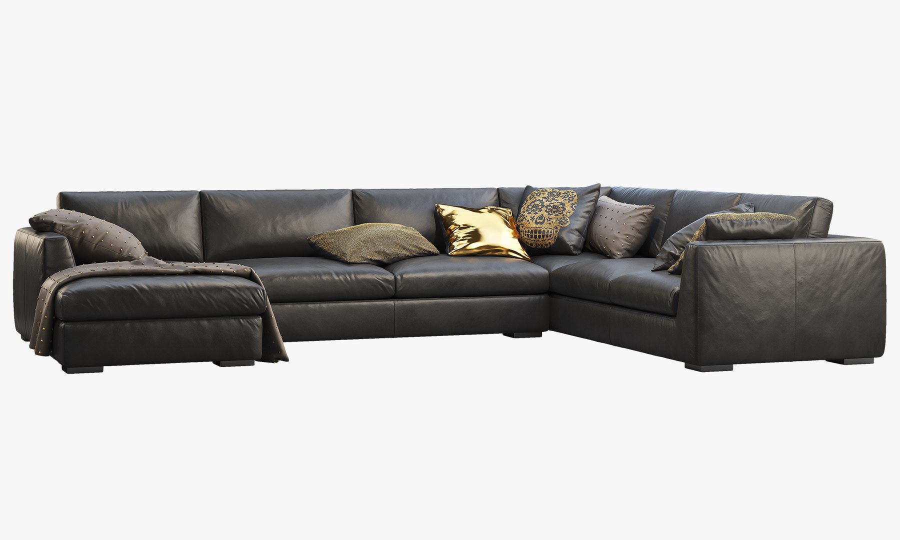 3D Modena Taper Arm U-sofa - TurboSquid 1587045