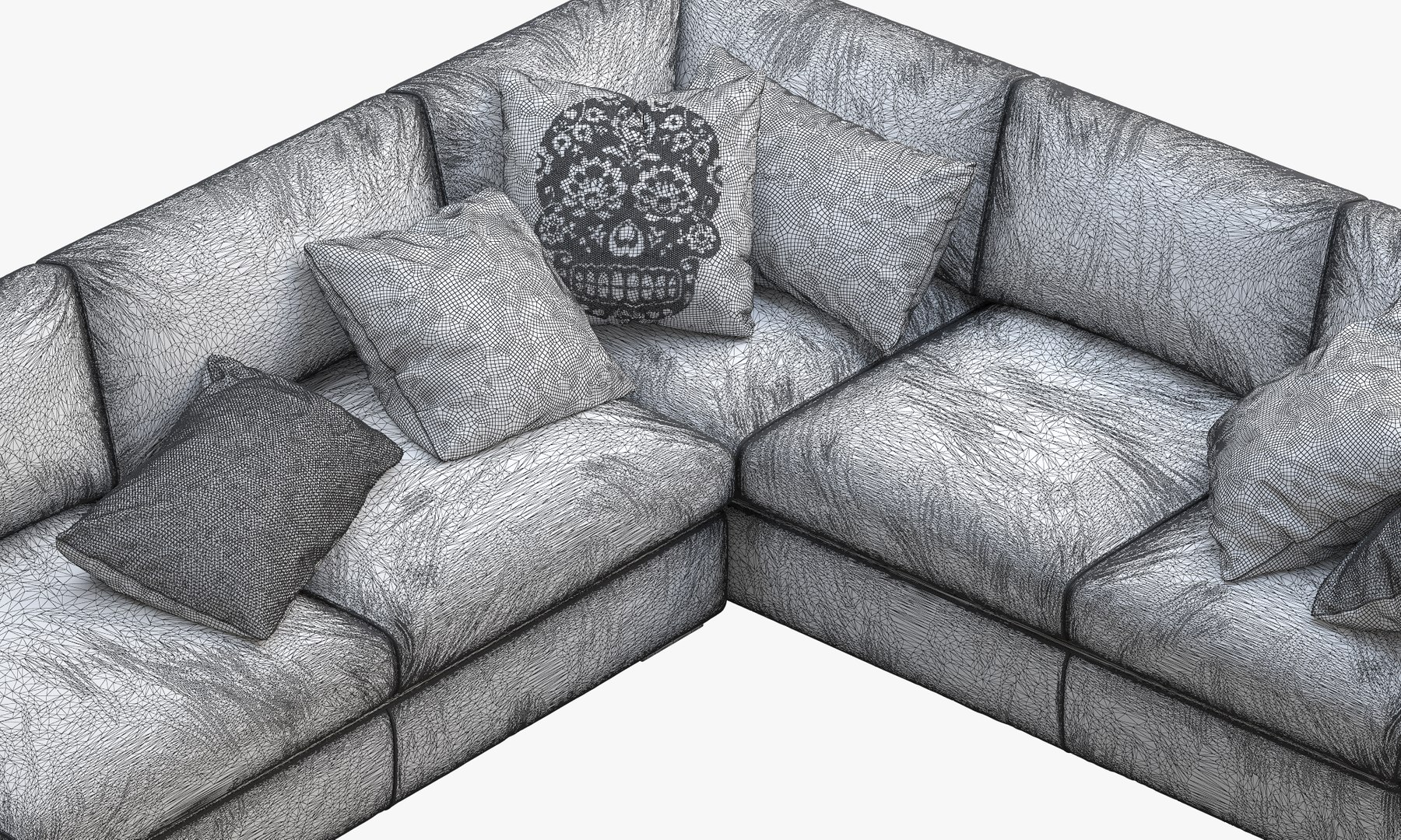 3D Modena Taper Arm U-sofa - TurboSquid 1587045