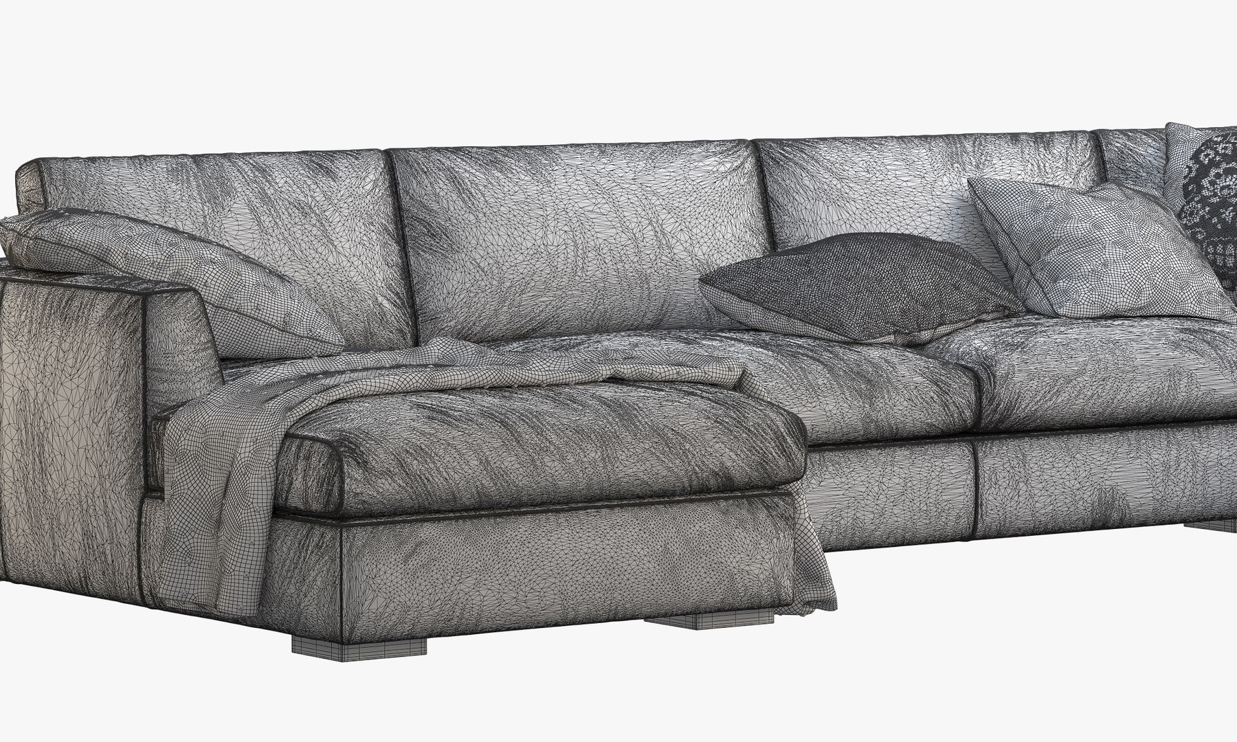 3D Modena Taper Arm U-sofa - TurboSquid 1587045