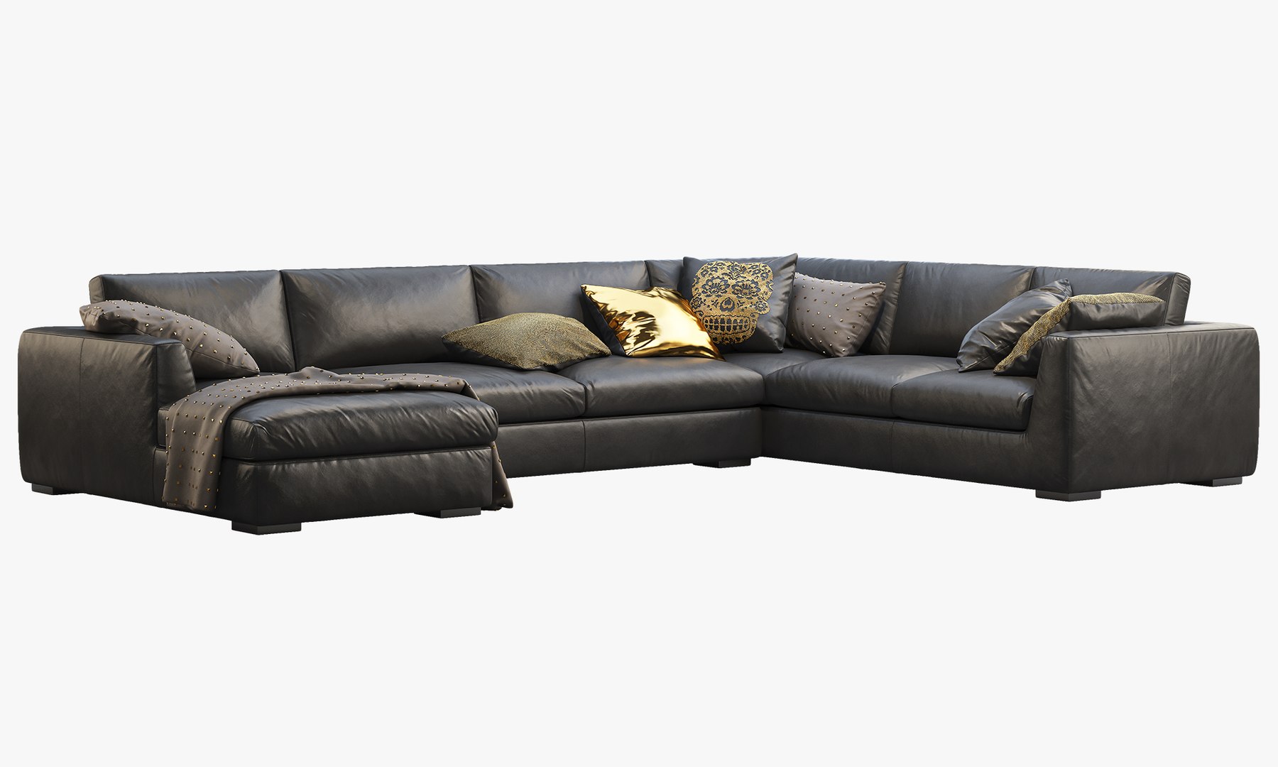 3D Modena Taper Arm U-sofa - TurboSquid 1587045