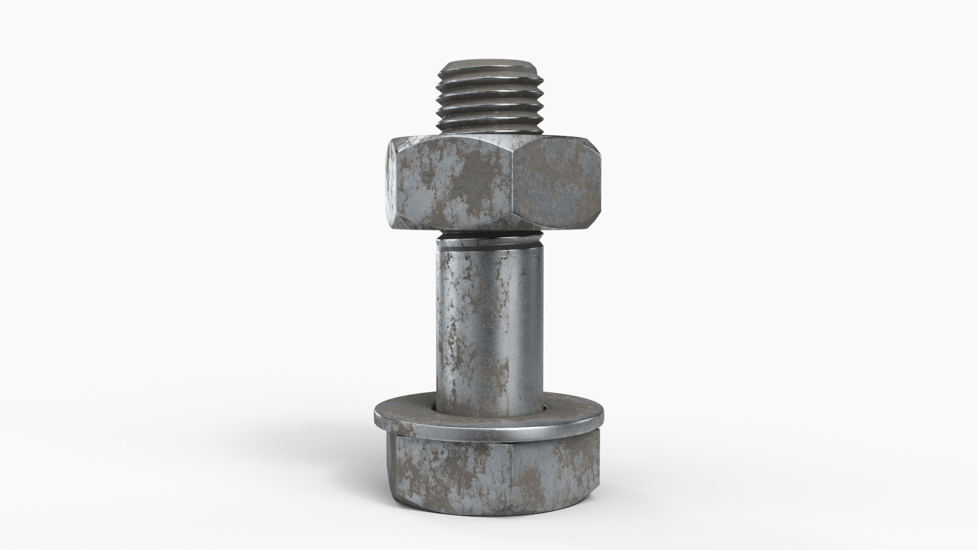 3D Model Rusted Steel Hex Bolt - TurboSquid 2116249