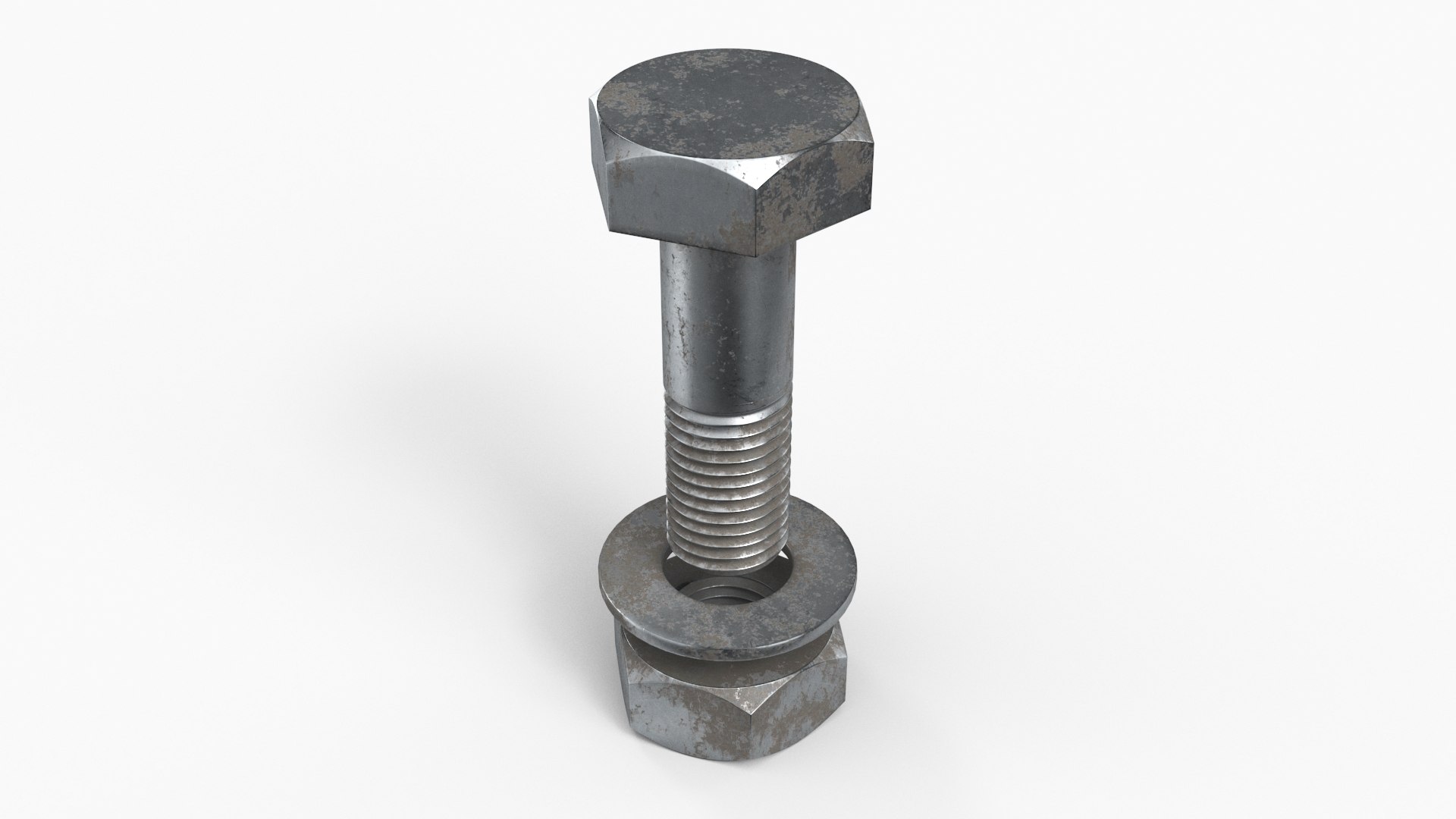 3D model Rusted Steel Hex Bolt - TurboSquid 2116249