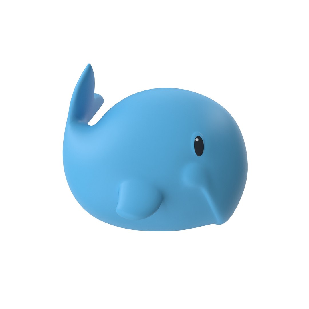 Rubber Toy Whale 3d Model
