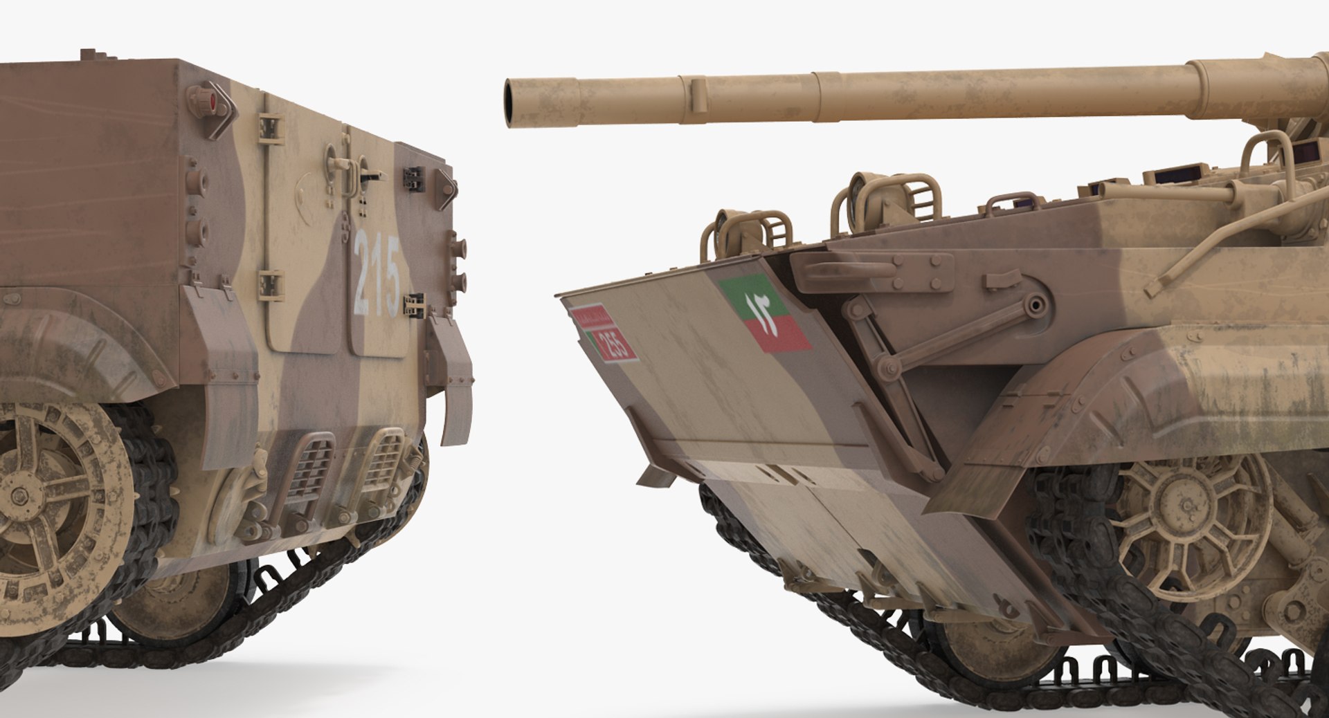 Light Tank Bmp-3 Desert 3d Max