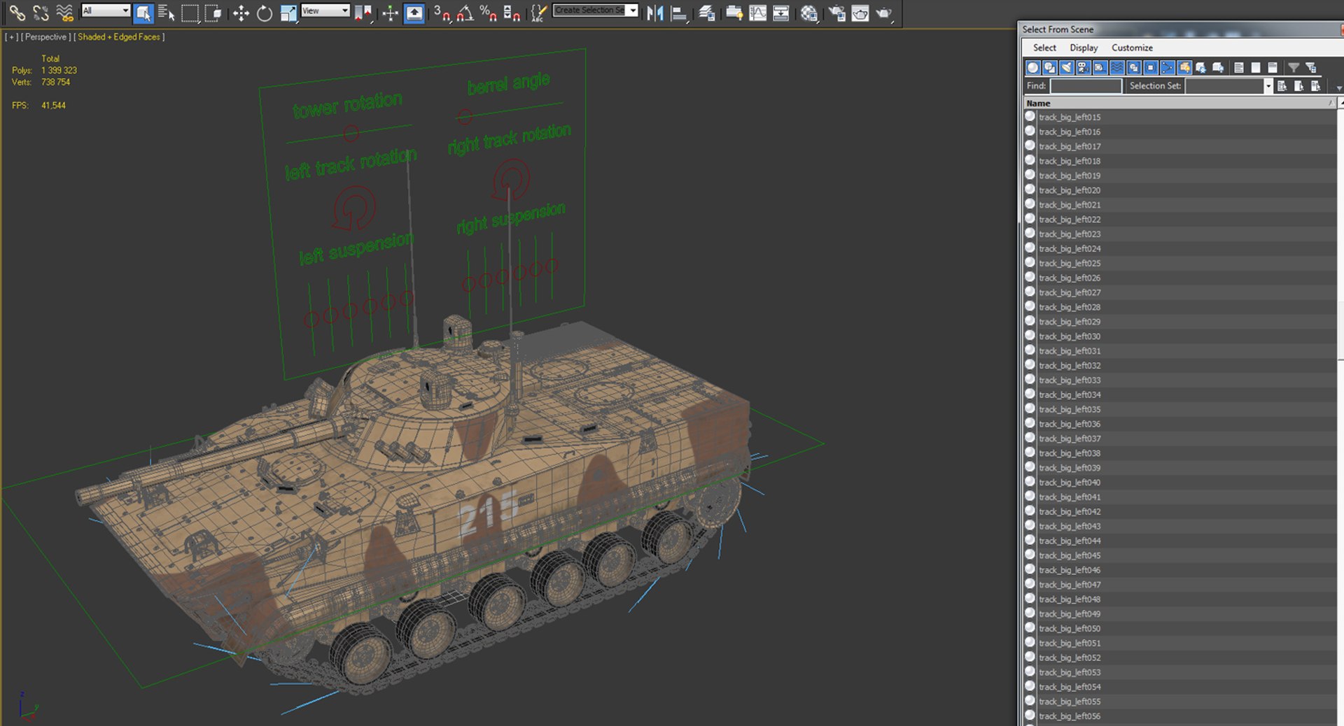 Light Tank Bmp-3 Desert 3d Max