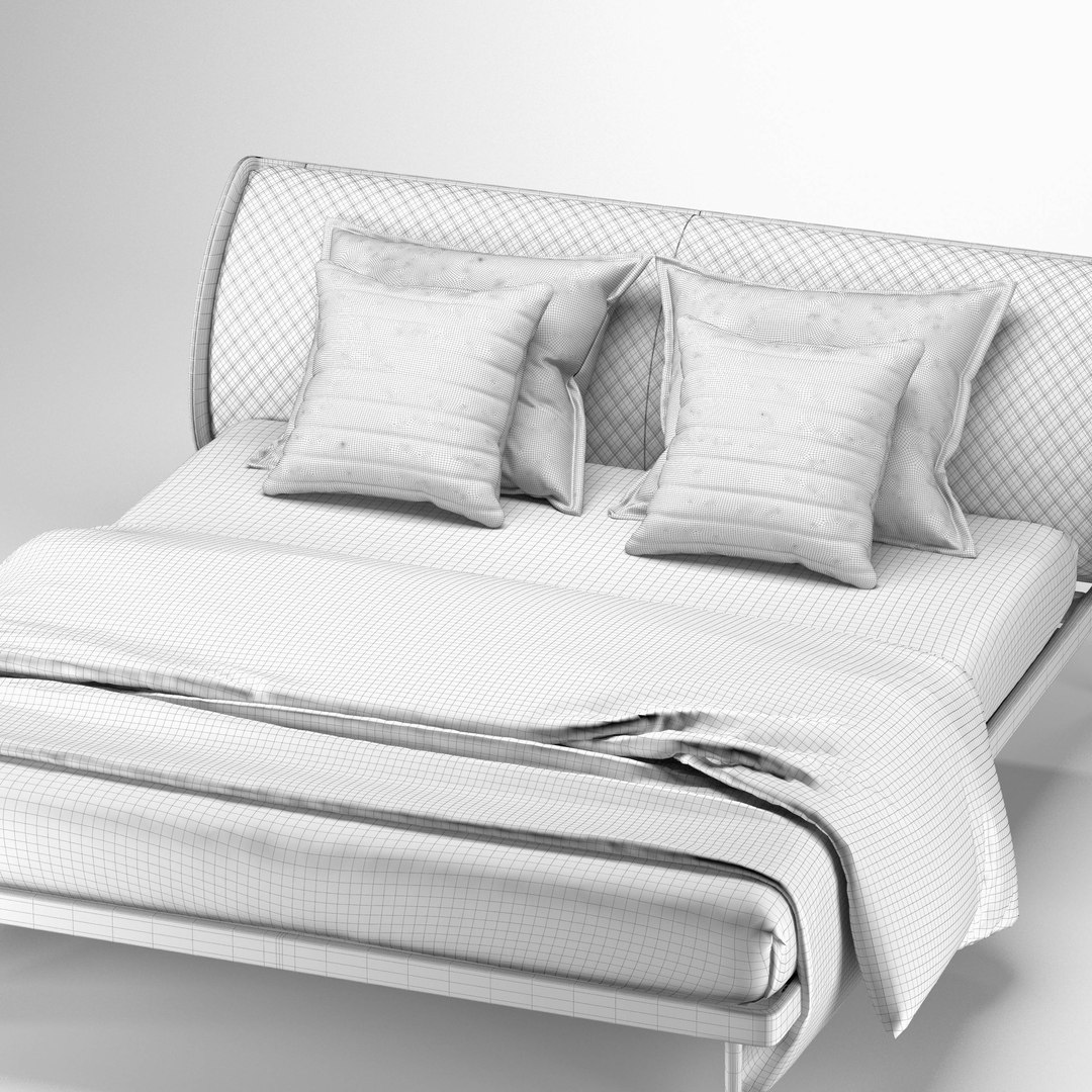 Ayrton Bed, Cattelan Italia Model - TurboSquid 1722001