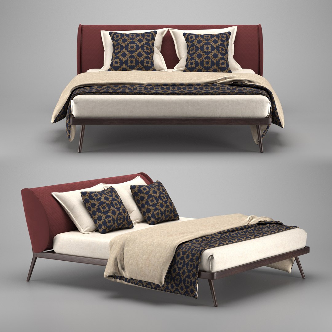 Ayrton Bed, Cattelan Italia Model - TurboSquid 1722001