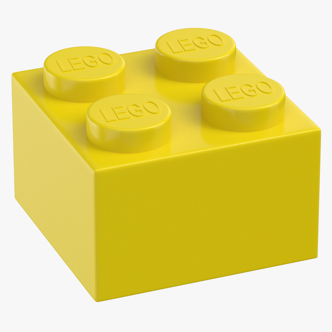 3D flame bright yellow lego bricks - TurboSquid 1492416