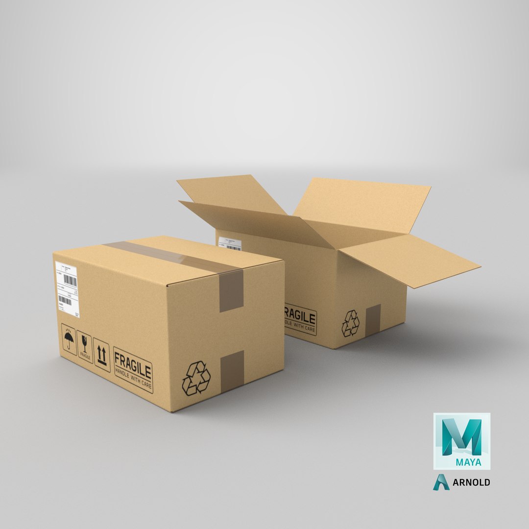 Detailed Open Cardboard Box Model - TurboSquid 2093116