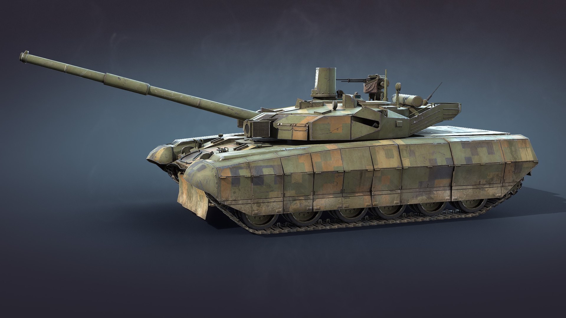 Ukrainian Battle Tank Oplot 3d Model