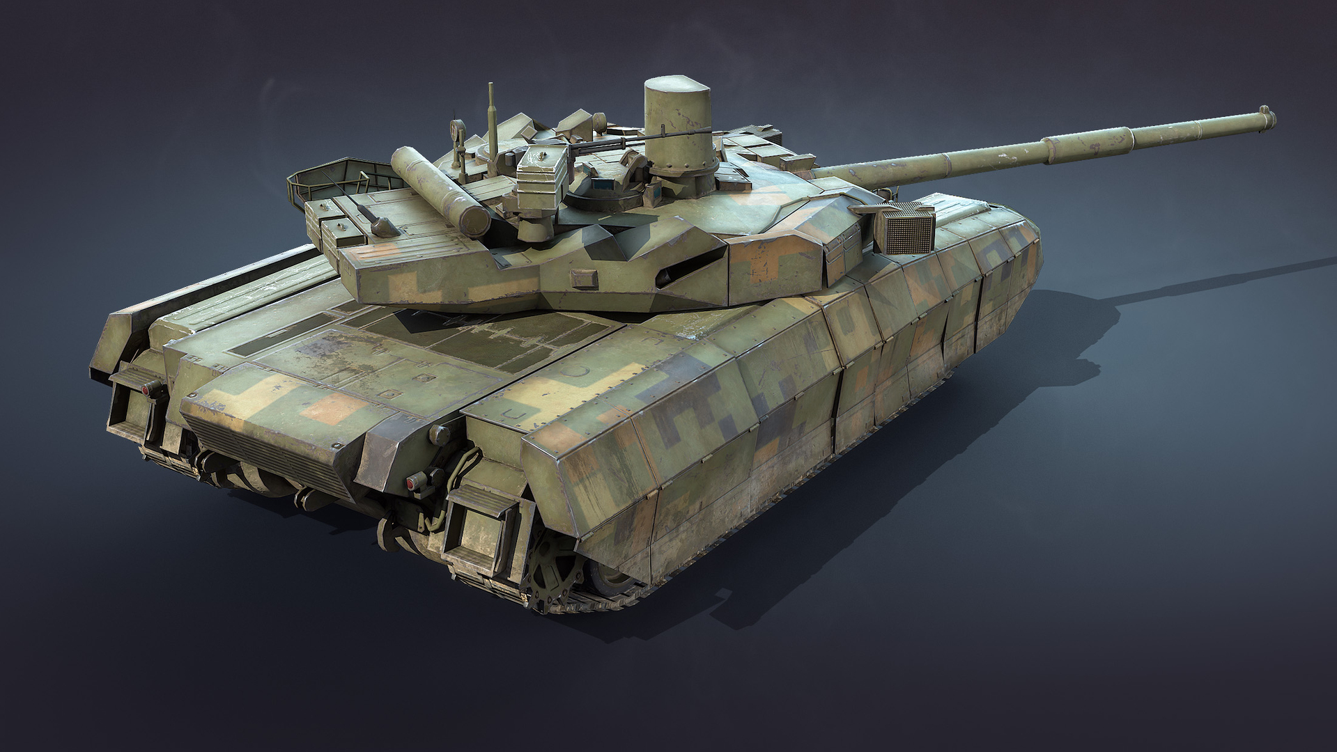 ukrainian battle tank oplot 3d model