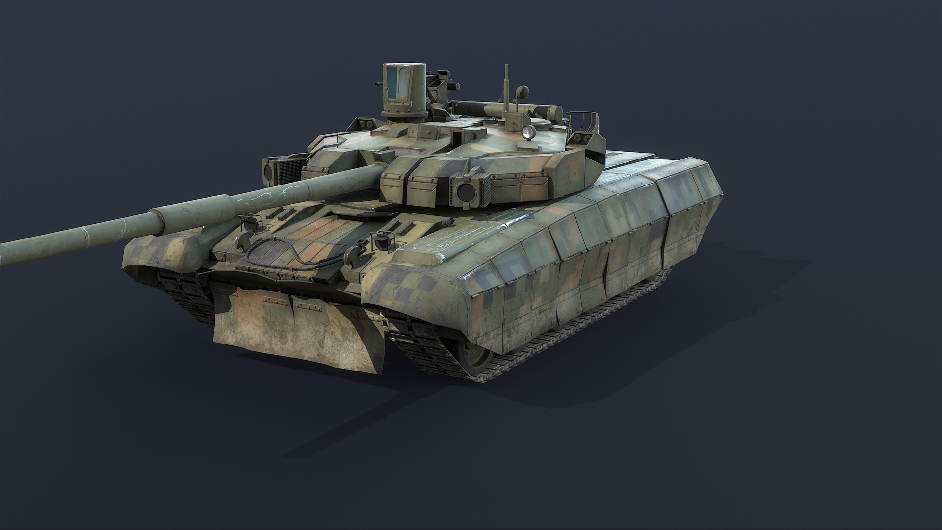 Ukrainian Battle Tank Oplot 3d Model