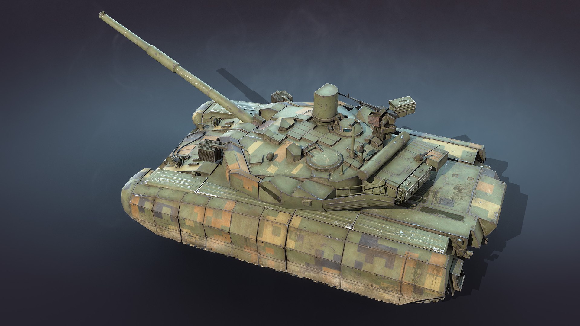 Ukrainian Battle Tank Oplot 3d Model