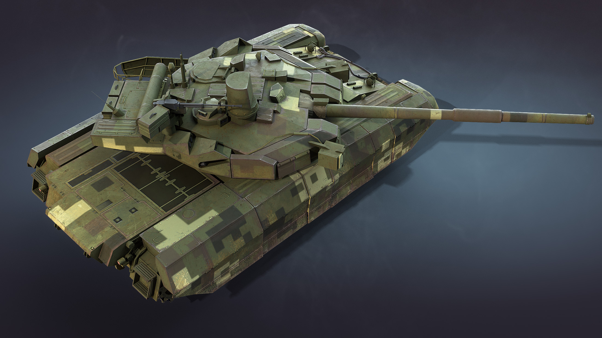 ukrainian battle tank oplot 3d model