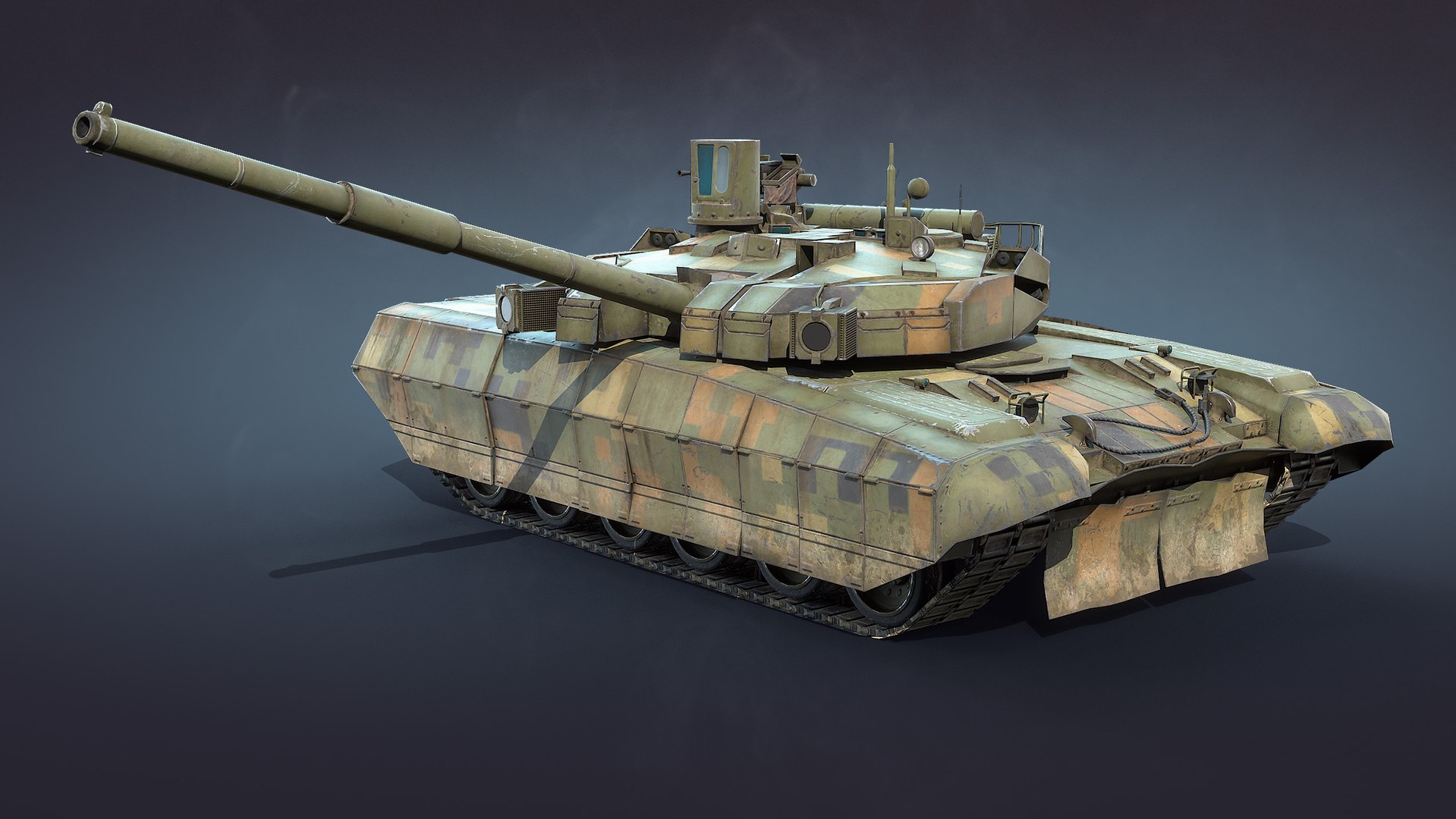 Ukrainian Battle Tank Oplot 3d Model