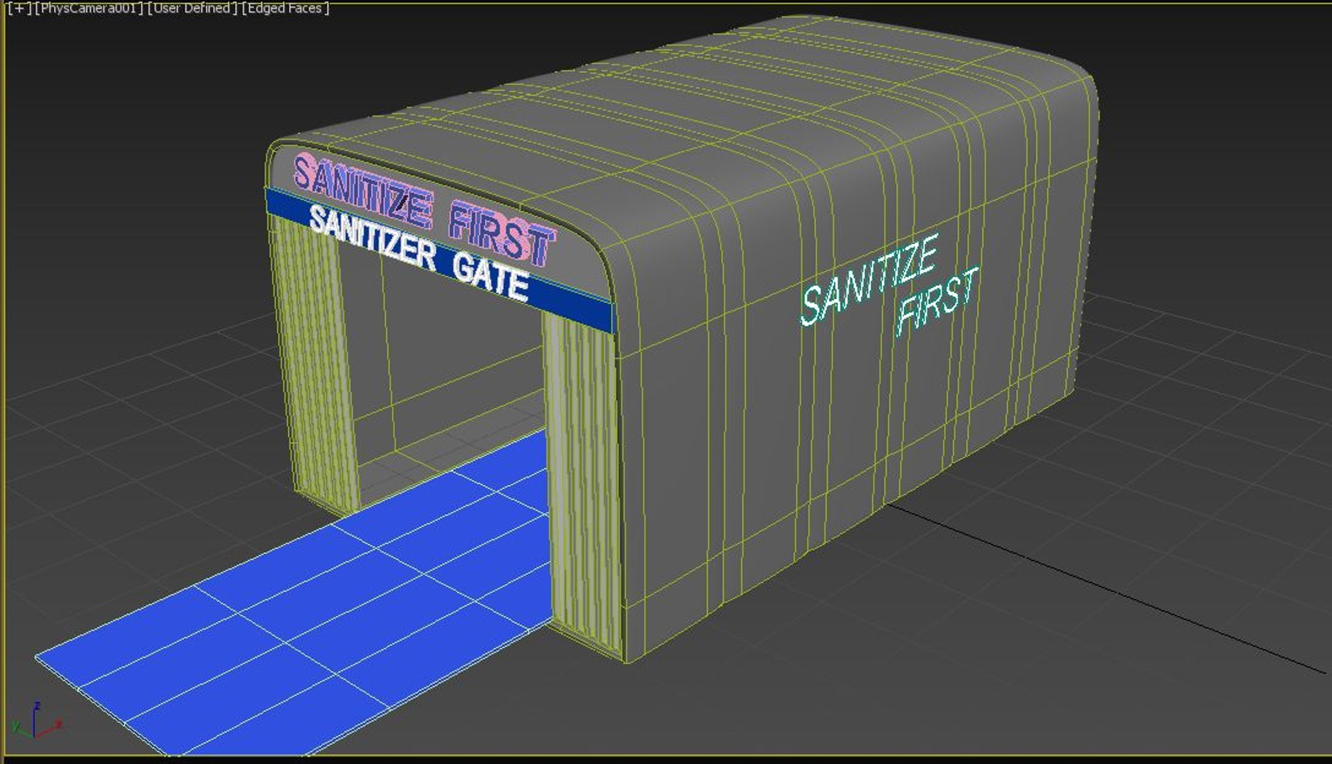 3D Model Walkthrough Sanitizer Gate - TurboSquid 1548529