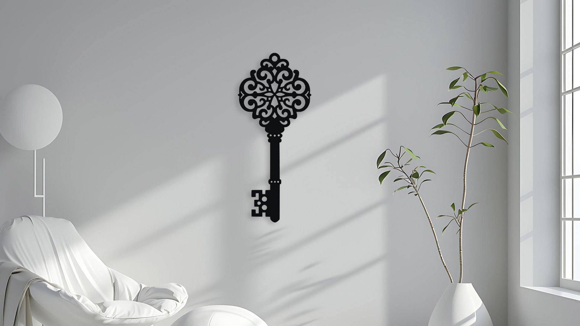 Ornate Skeleton Key Wall Decor Art 3D - TurboSquid 2471837