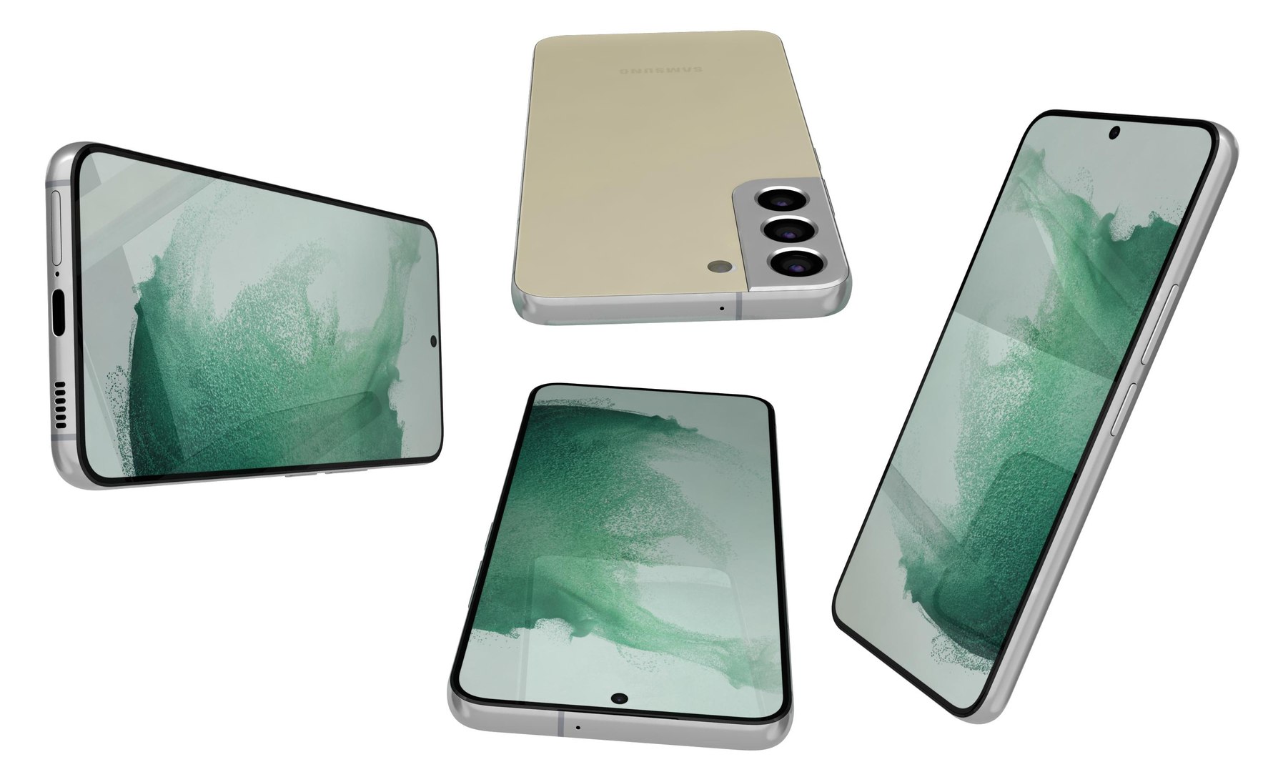 Samsung Galaxy S22 Plus Cream 3D Model - TurboSquid 1879268