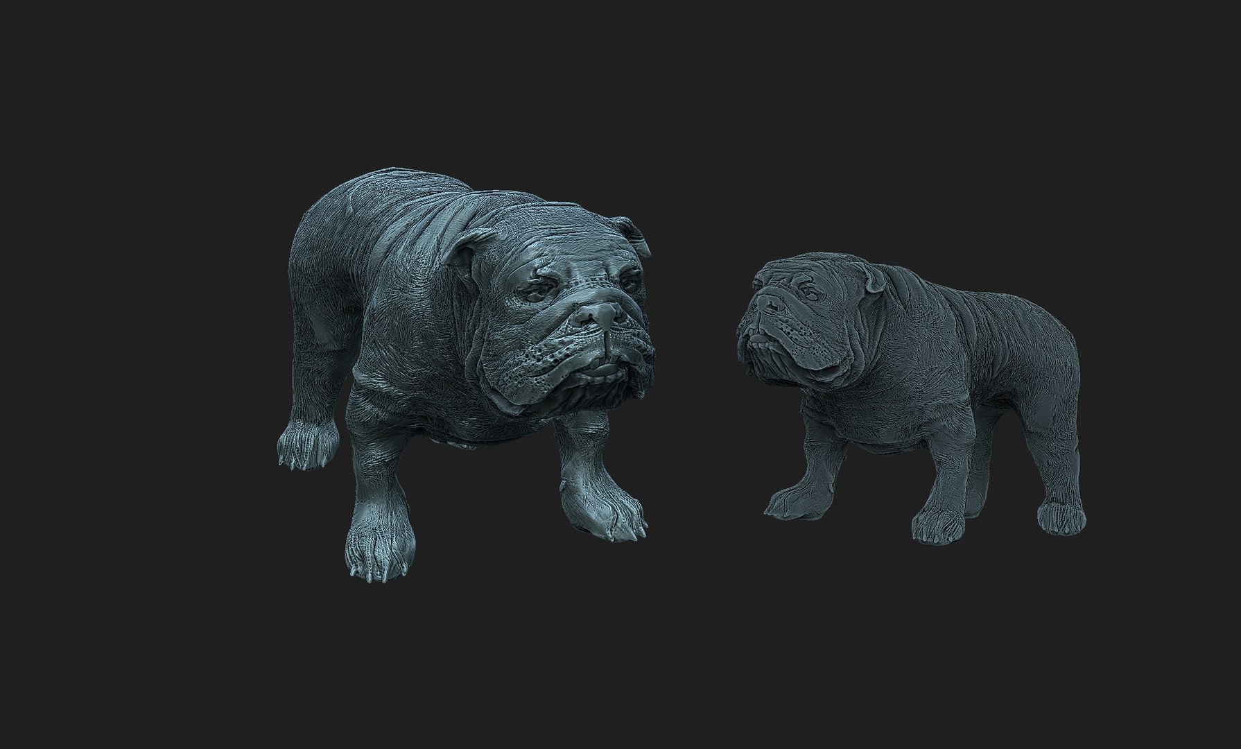 3D bulldog dog - TurboSquid 2139693