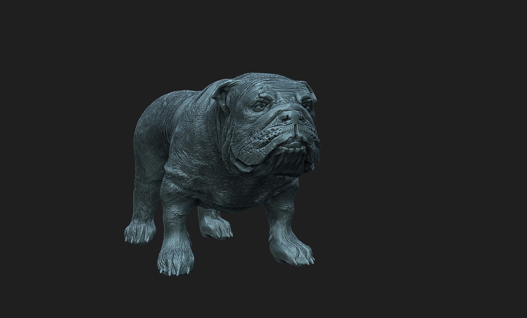 3D bulldog dog - TurboSquid 2139693