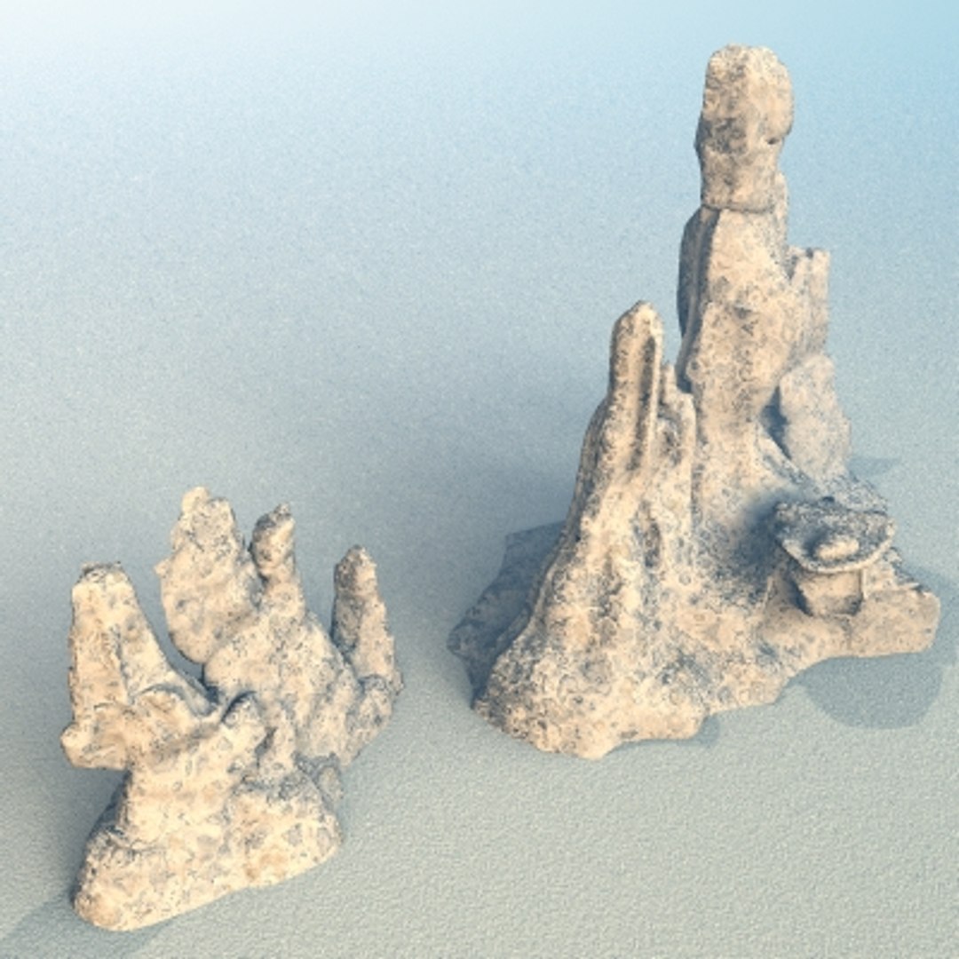 Alien Desert Terrain Rock 3d Model